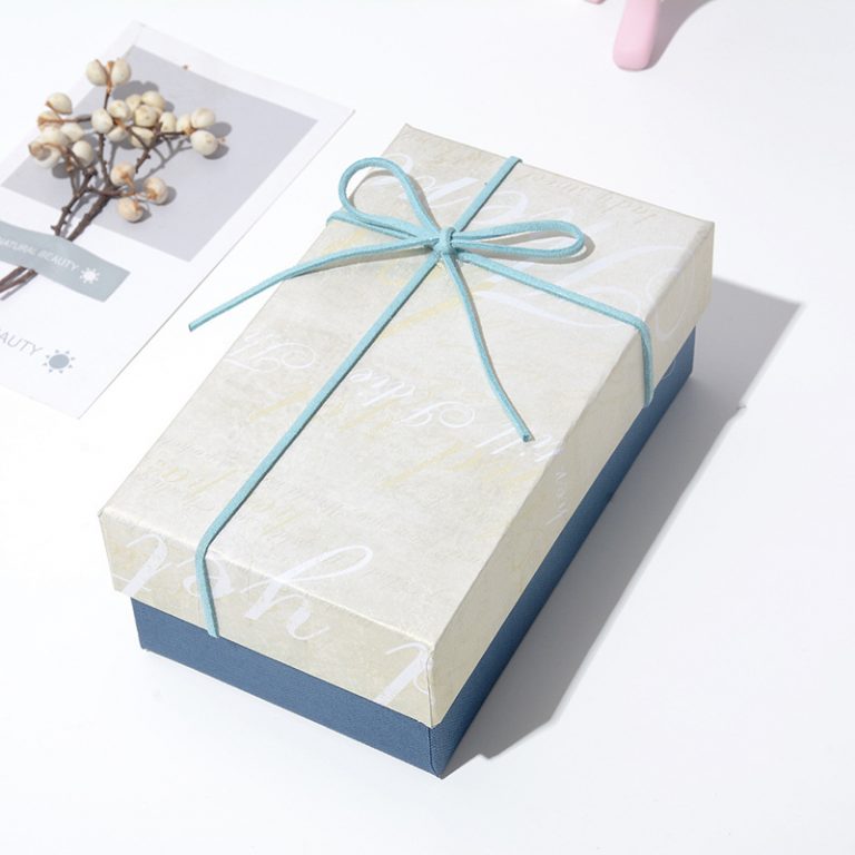 Embossed solid color gift box