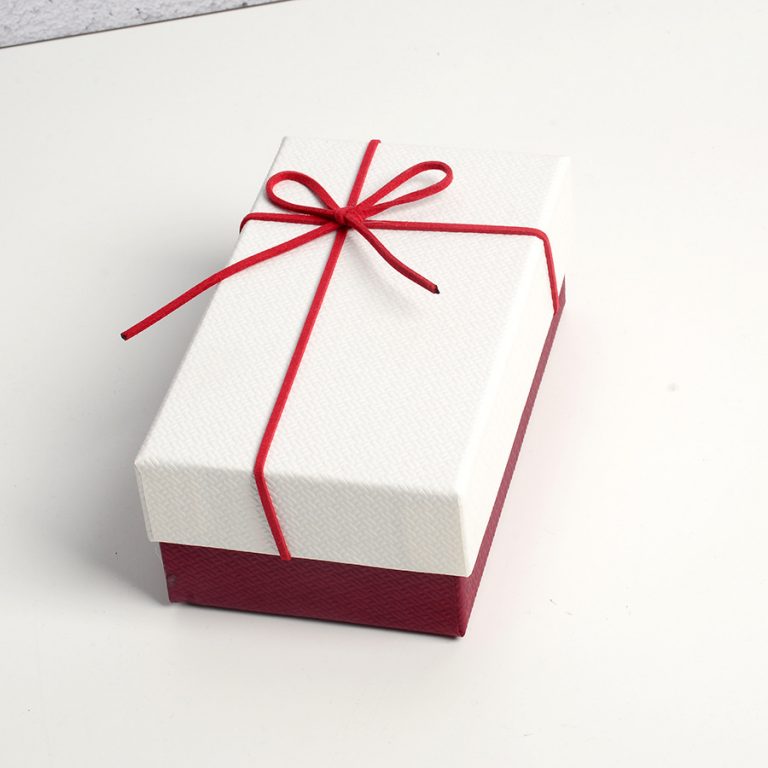 Embossed solid color gift box