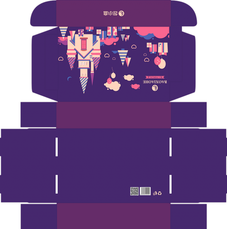 Clamshell box design template